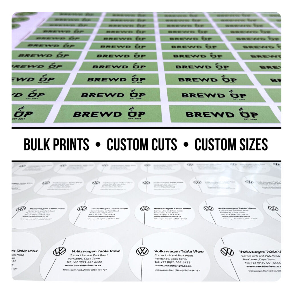 Custom Vinyl Stickers South Africa | Eco-Solvent Printing
